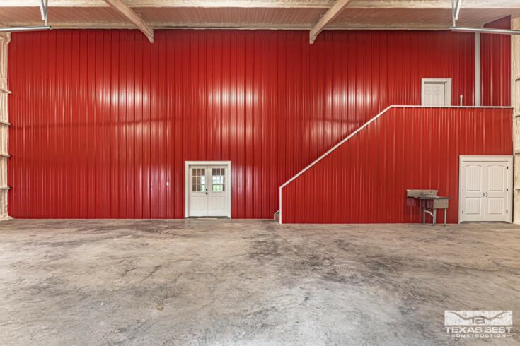 Texas Best Construction Red Barndominium
