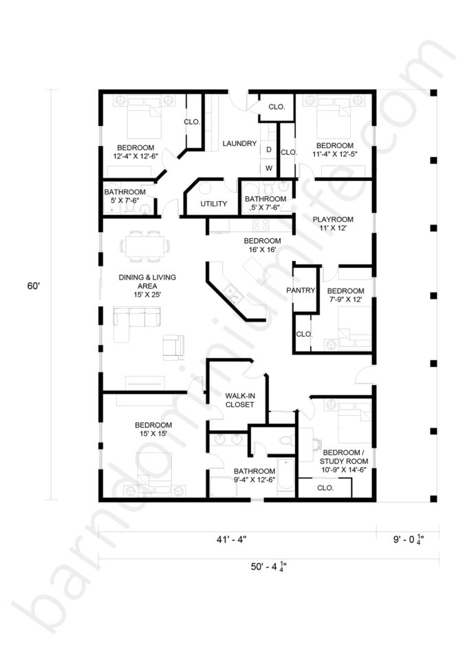 Inspiring Open Concept Barndominium Floor Plans