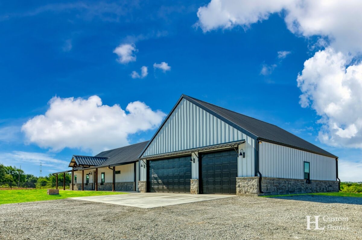 Fort Worth, Texas Metal Home with Breezeway by HL Custom Homes