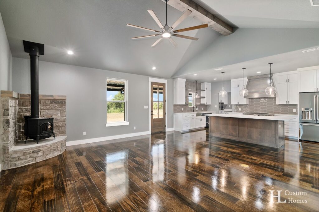 Fort Worth, Texas Metal Home with Breezeway by HL Custom Homes
