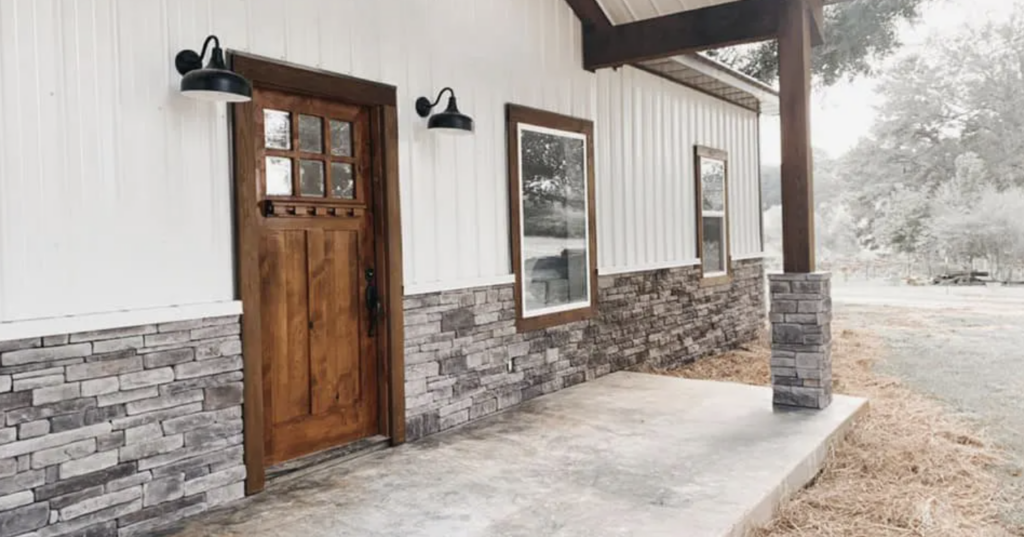6 Charming Examples of a Barndominium With Stone Accent