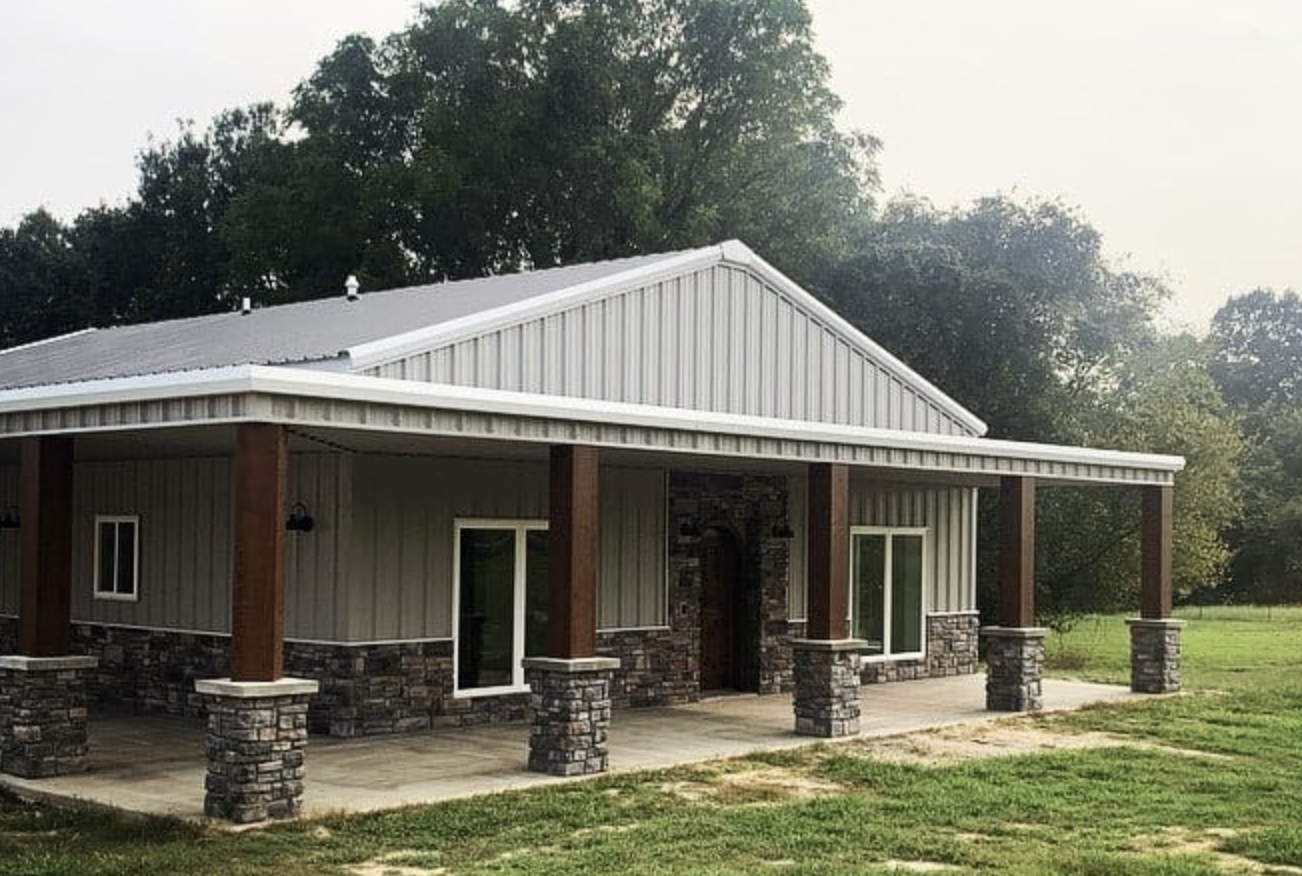 6 Charming Examples of a Barndominium With Stone Accent