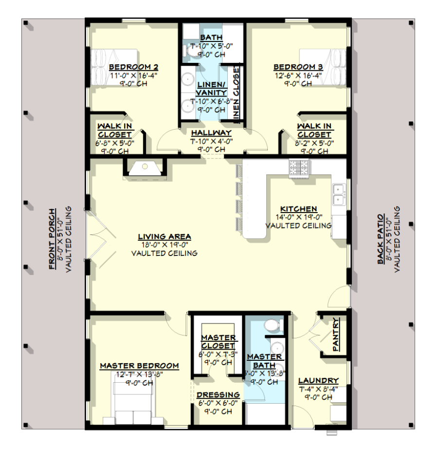 30+ Stunning 3 Bedroom Barndominium Floor Plans