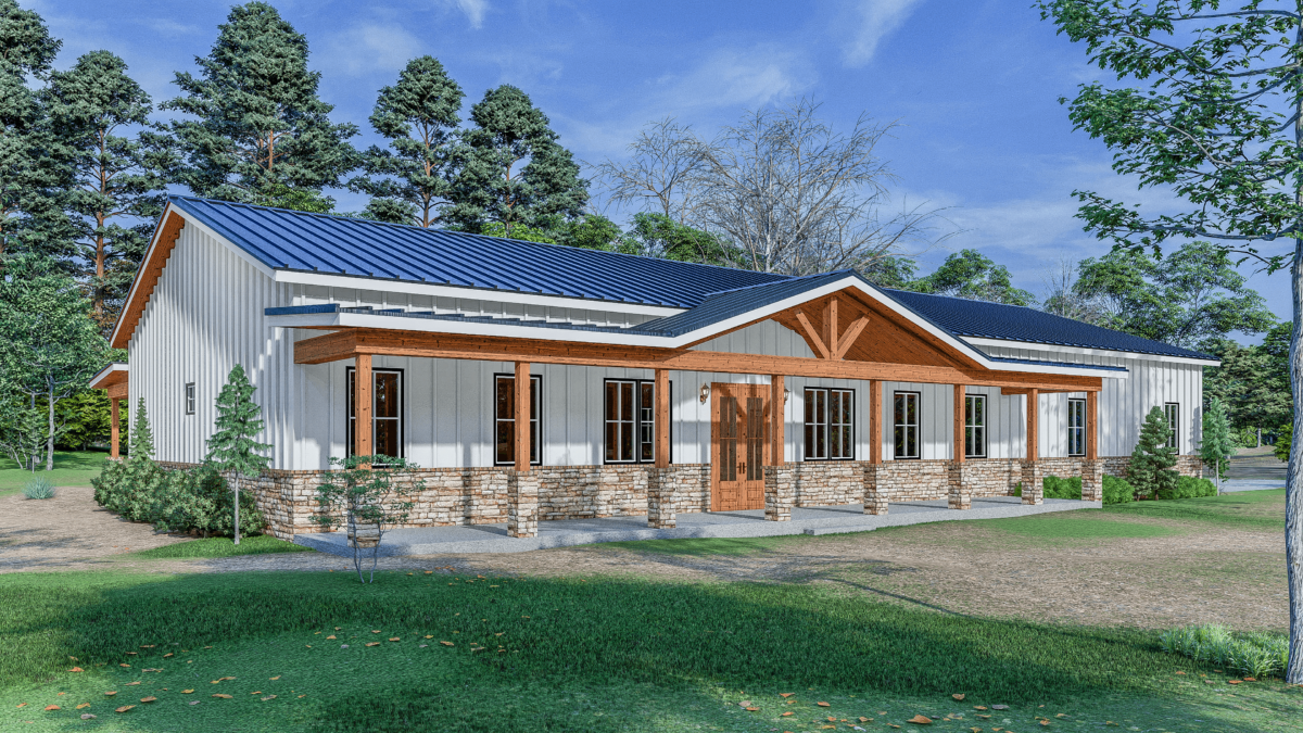 40+ Great Single Story Barndominium Floor Plans