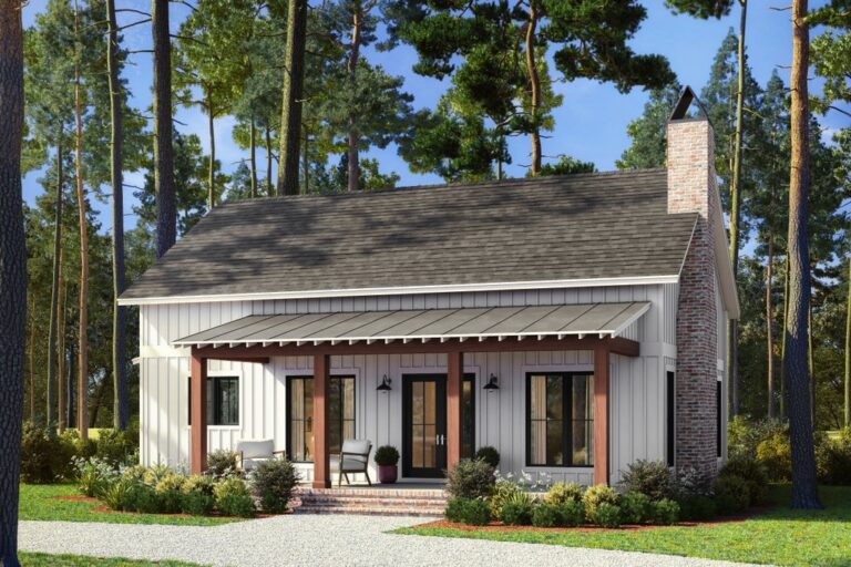 1320 Sq Ft, 2 Bed, 2 Bath Barndominium House Plan 430-376