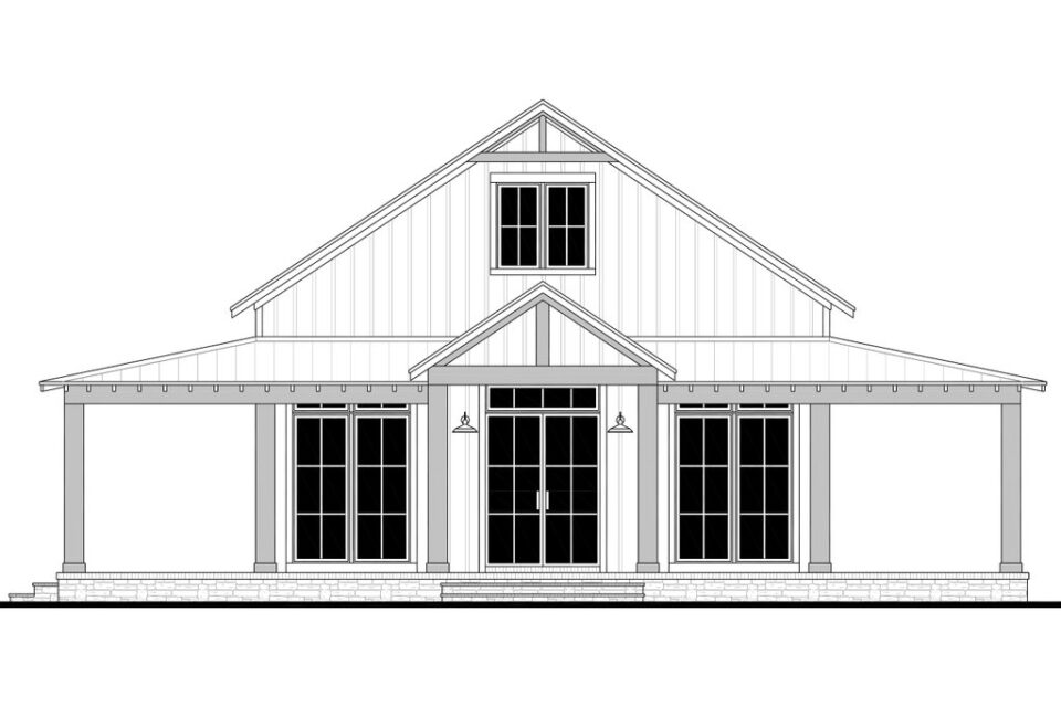 1635 Sq Ft, 3 Bed, 2 Bath, 2 Car-Garage Barndominium House Plan 430-370