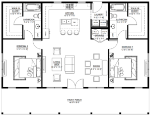 PL-61101-B Brandy Barndominium House Plan - Barndominium Life