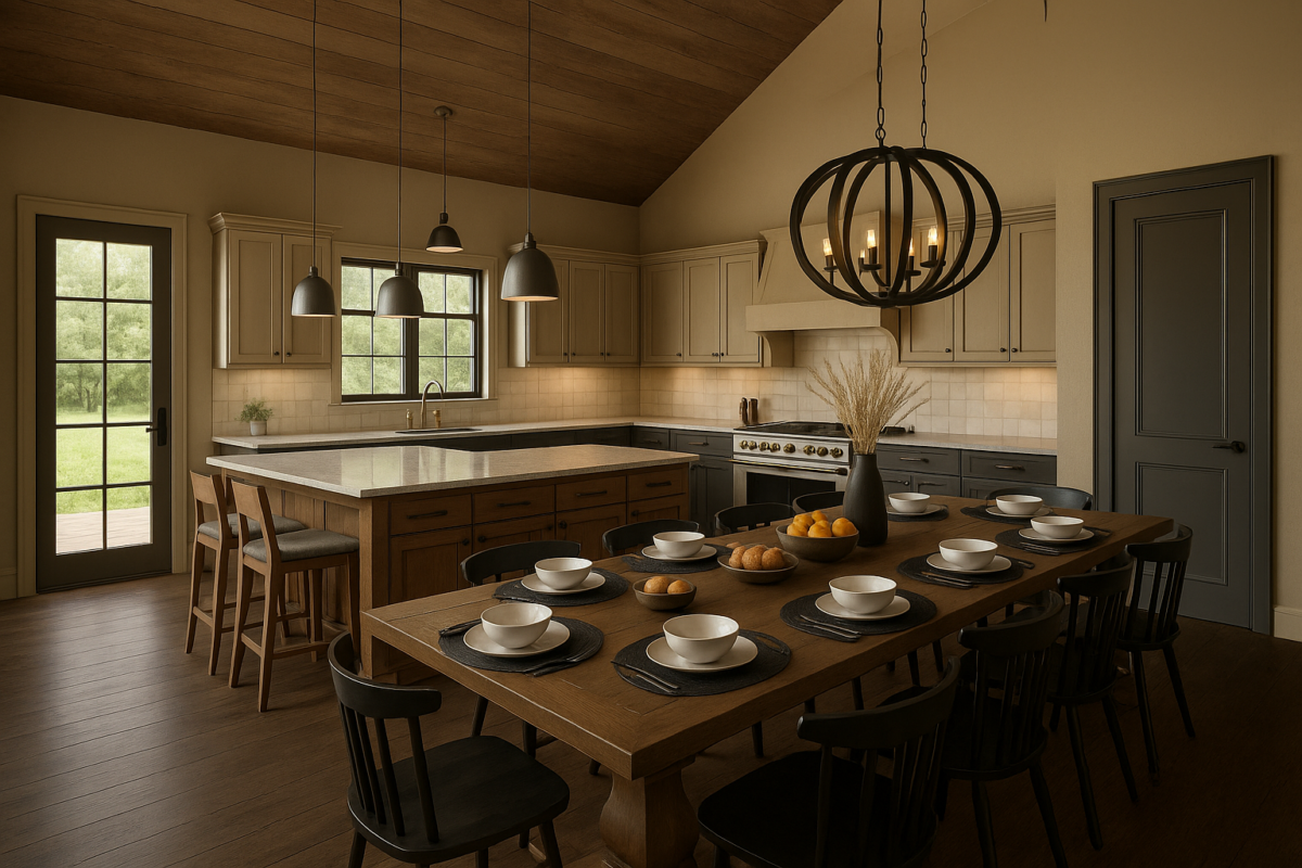 PL-61313 Pinewood Barndominium House Plan - Barndominium Life
