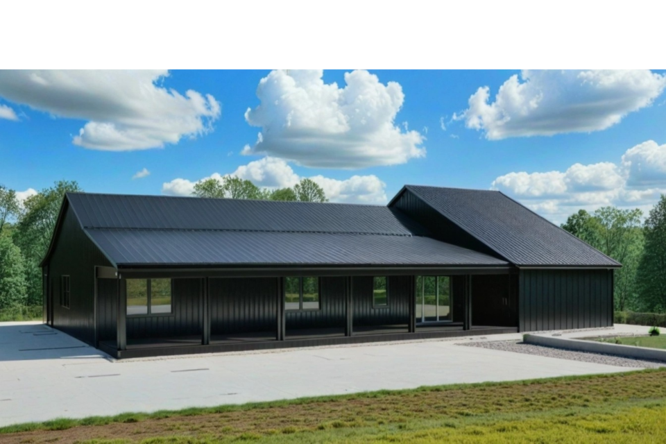 PL-61313 Pinewood Barndominium House Plan - Barndominium Life