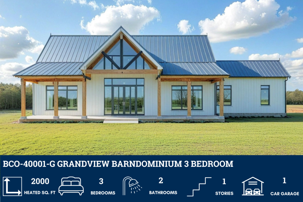 BCO-40001-G Grandview Barndominium House Plan - Barndominium Life