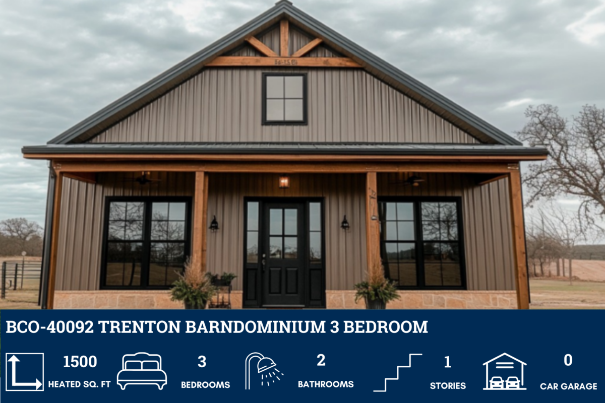 BCO-40092 Trenton Barndominium House Plan - Barndominium Life