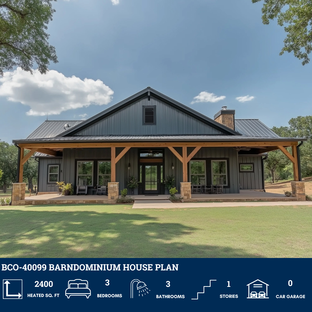 BCO-40099 Barndominium House Plan - Barndominium Life