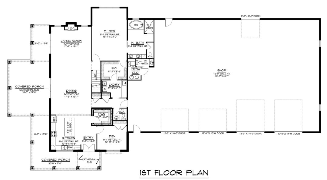 BG-20001-B Preston Barndominium House Plan - Barndominium Life