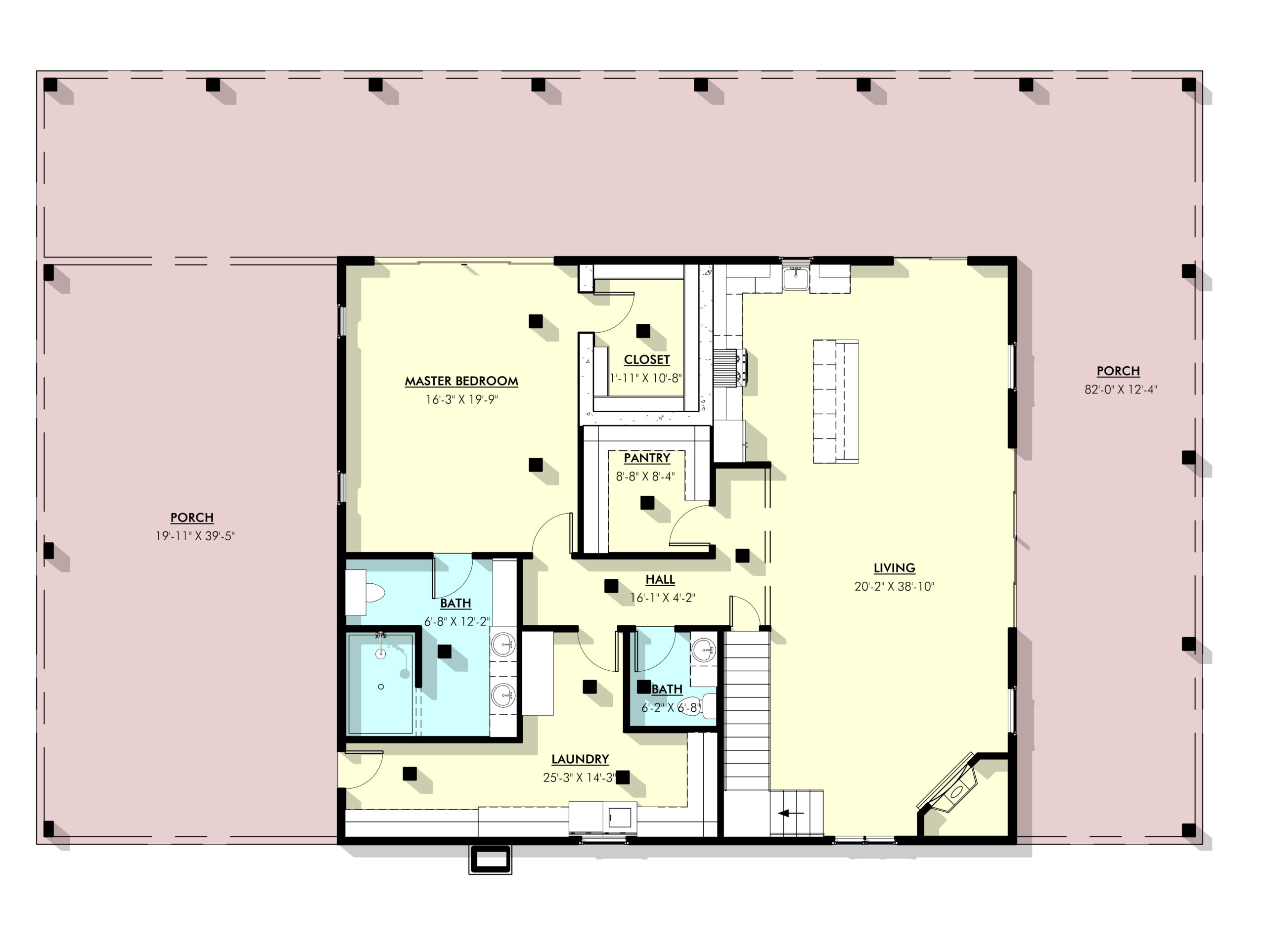 LP-3210 Simpson Barndominium House Plan - Barndominium Life