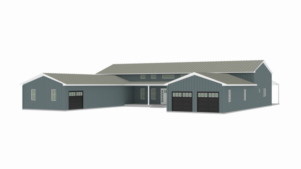 PL-71101-P Angel Barndominium House Plan - Barndominium Life