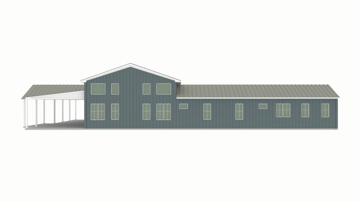 PL-71101-P Angel Barndominium House Plan - Barndominium Life