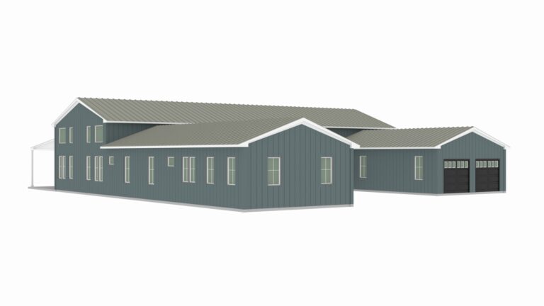 PL-71101-P Angel Barndominium House Plan - Barndominium Life