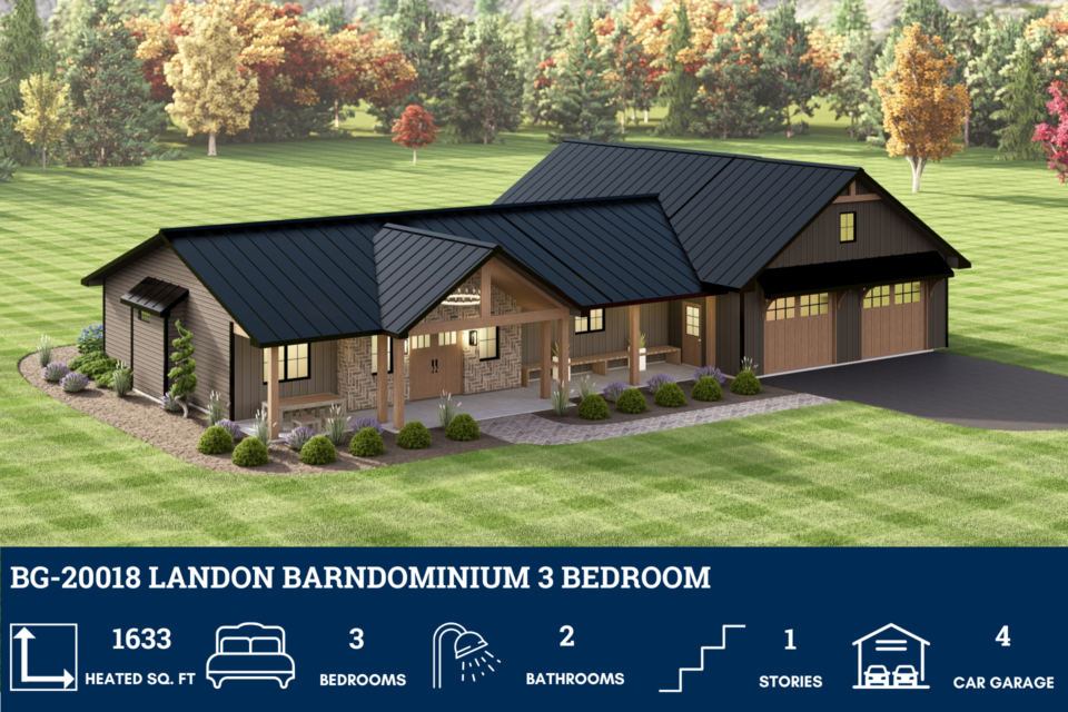 BG-20018 Landon Barndominium House Plan - Barndominium Life