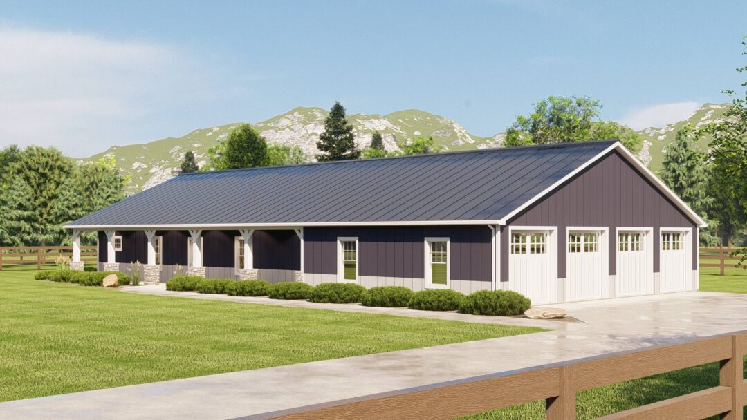BG-20033 Lancaster Barndominium House Plan - Barndominium Life