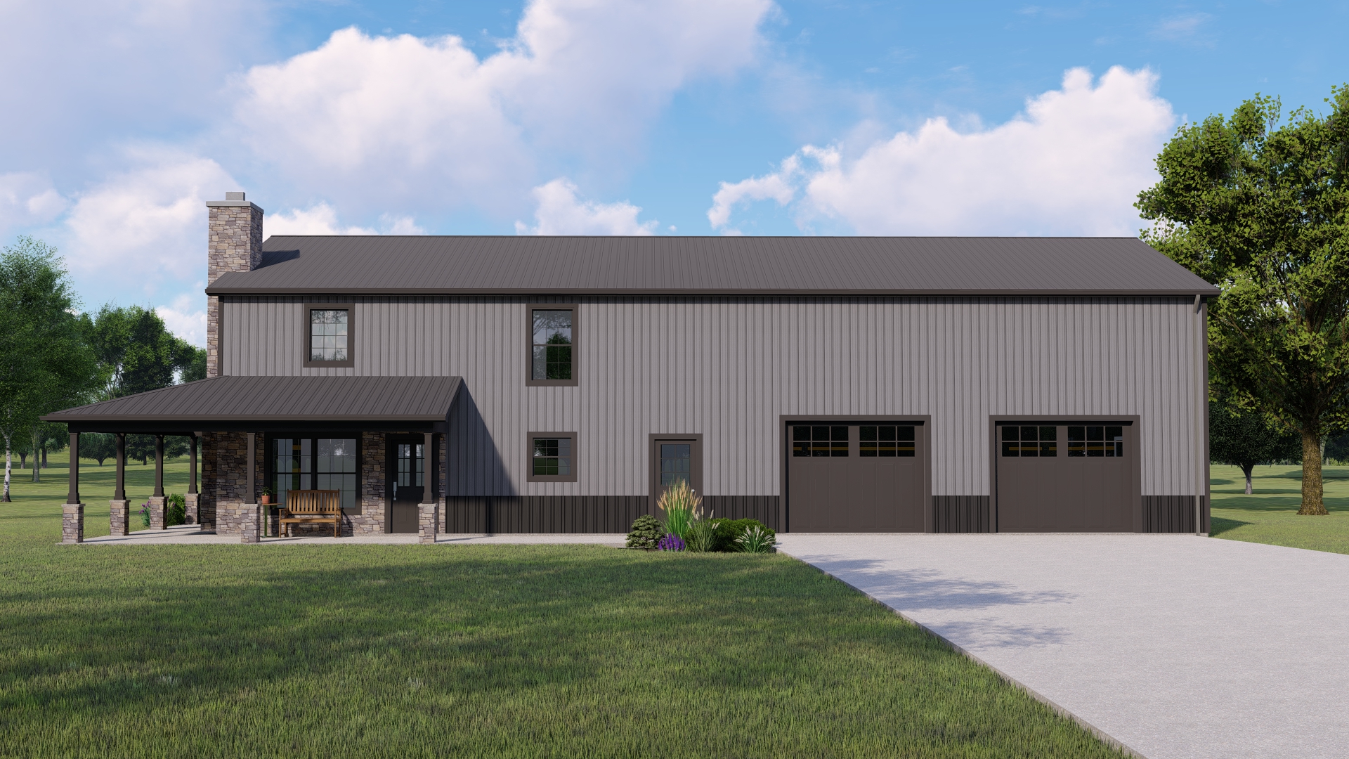 BG-20040 Clarendon Barndominium House Plan - Barndominium Life