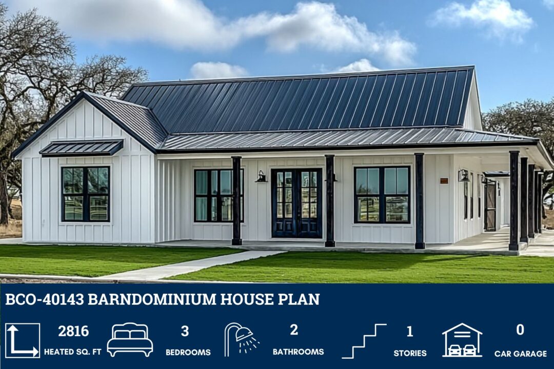 BCO-40143 Barndominium House Plan - Barndominium Life