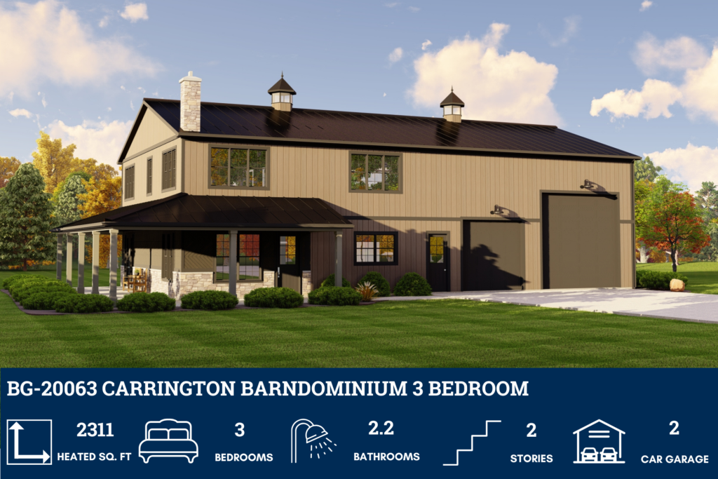 BG-20063 Carrington Barndominium House Plan - Barndominium Life