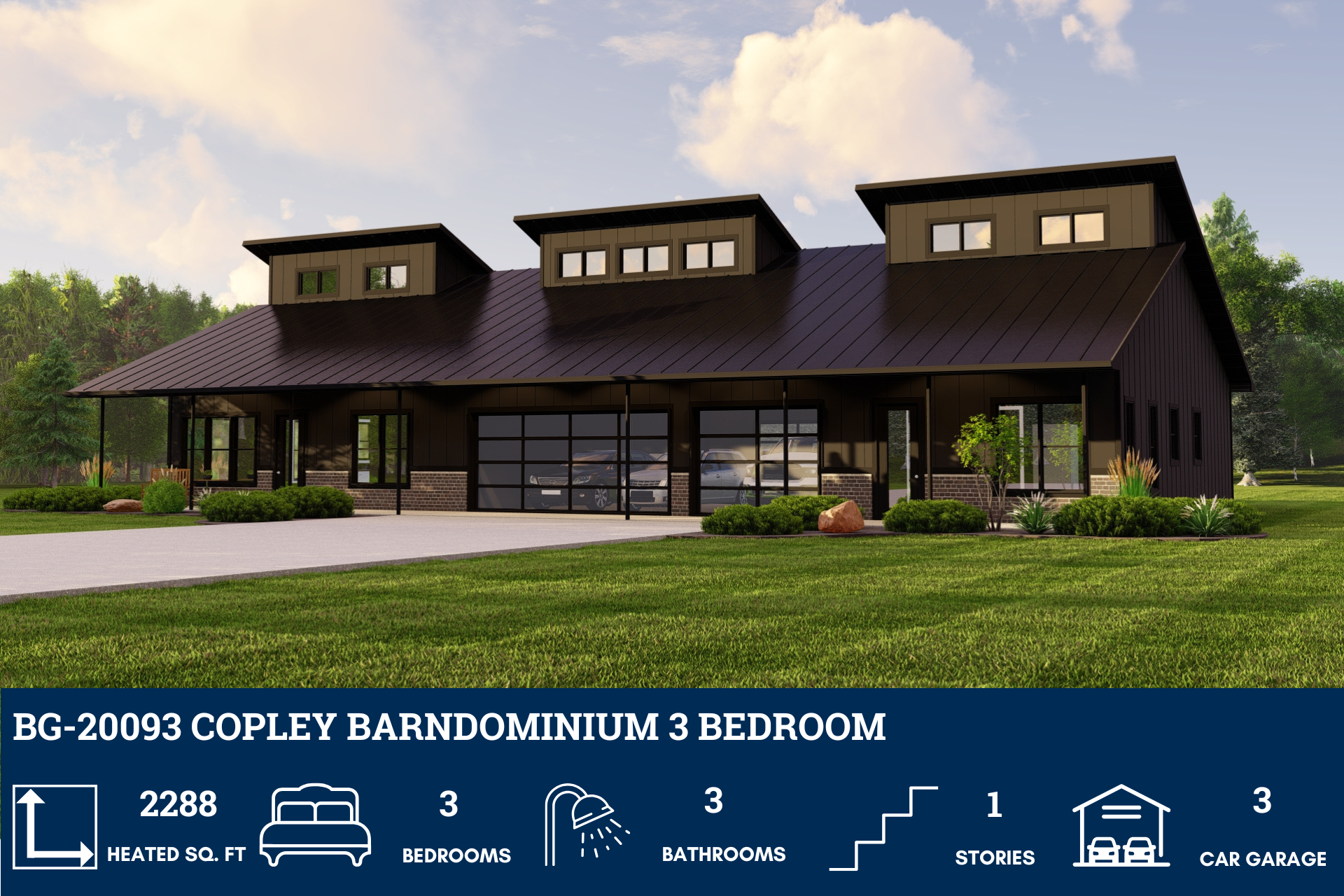 BG-20093 Copley Barndominium House Plan - Barndominium Life