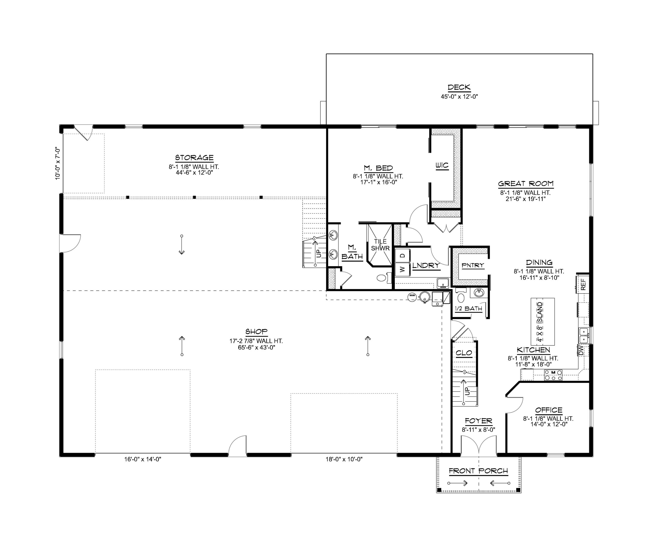 BG-20100 Carmel Barndominium House Plan - Barndominium Life