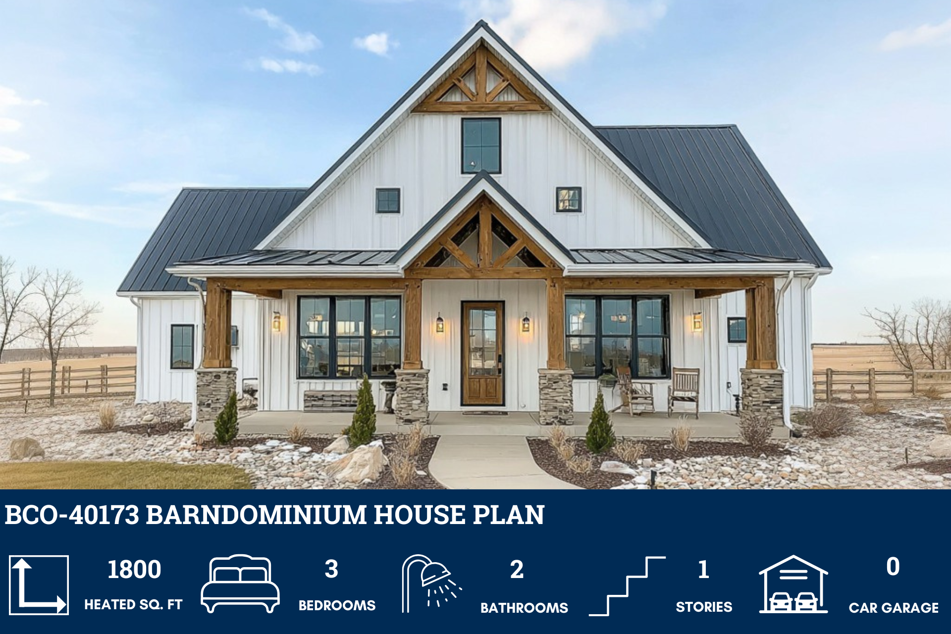 BCO-40173 Barndominium House Plan - Barndominium Life