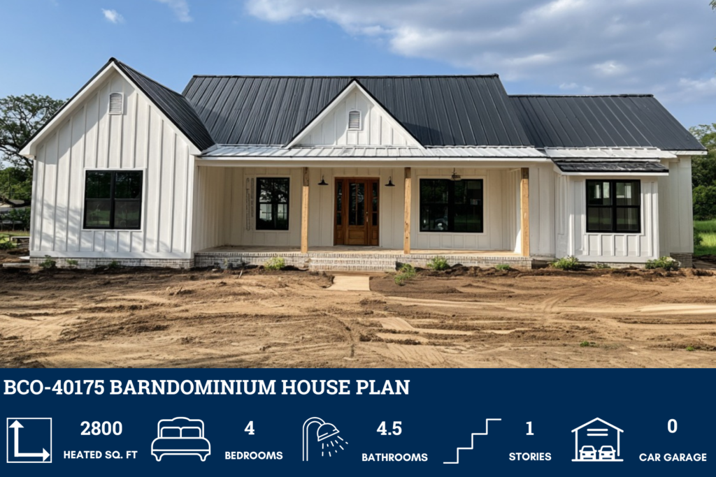 BCO-40175 Barndominium House Plan - Barndominium Life