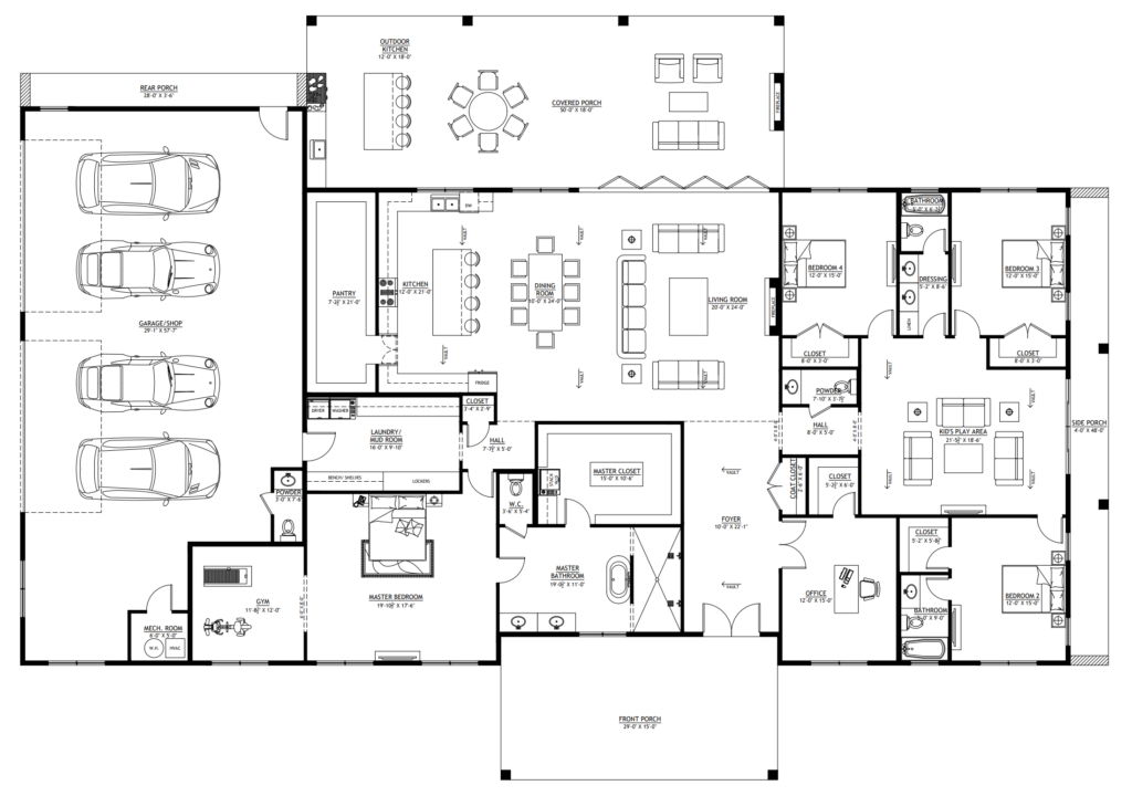 SV-5508 Benton Barndominium House Plan - Barndominium Life