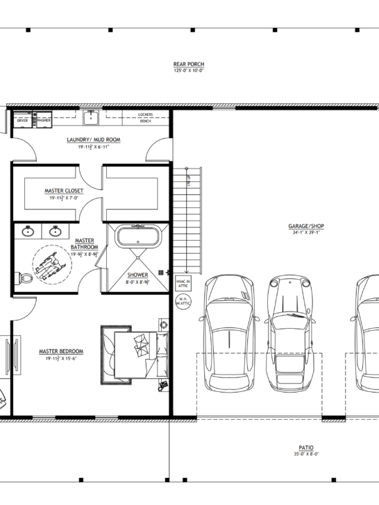 PL-61313-C Cherry Barndominium House Plan - Barndominium Life