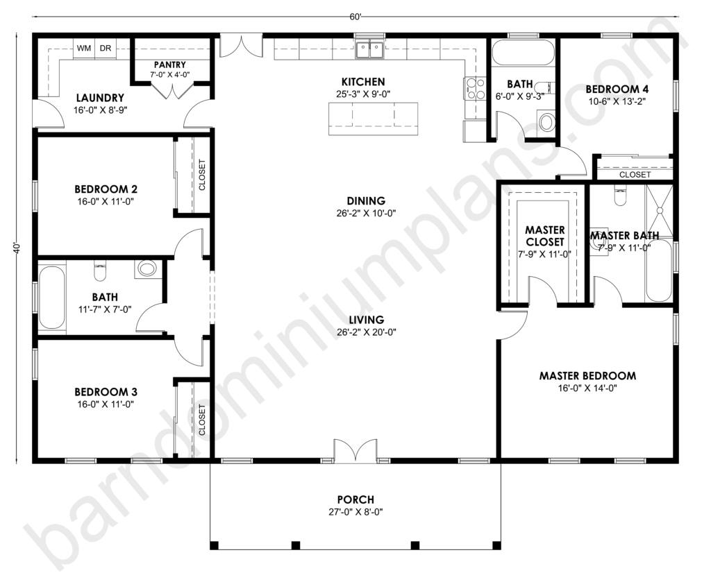 BCO-40186 Barndominium House Plan - Barndominium Life