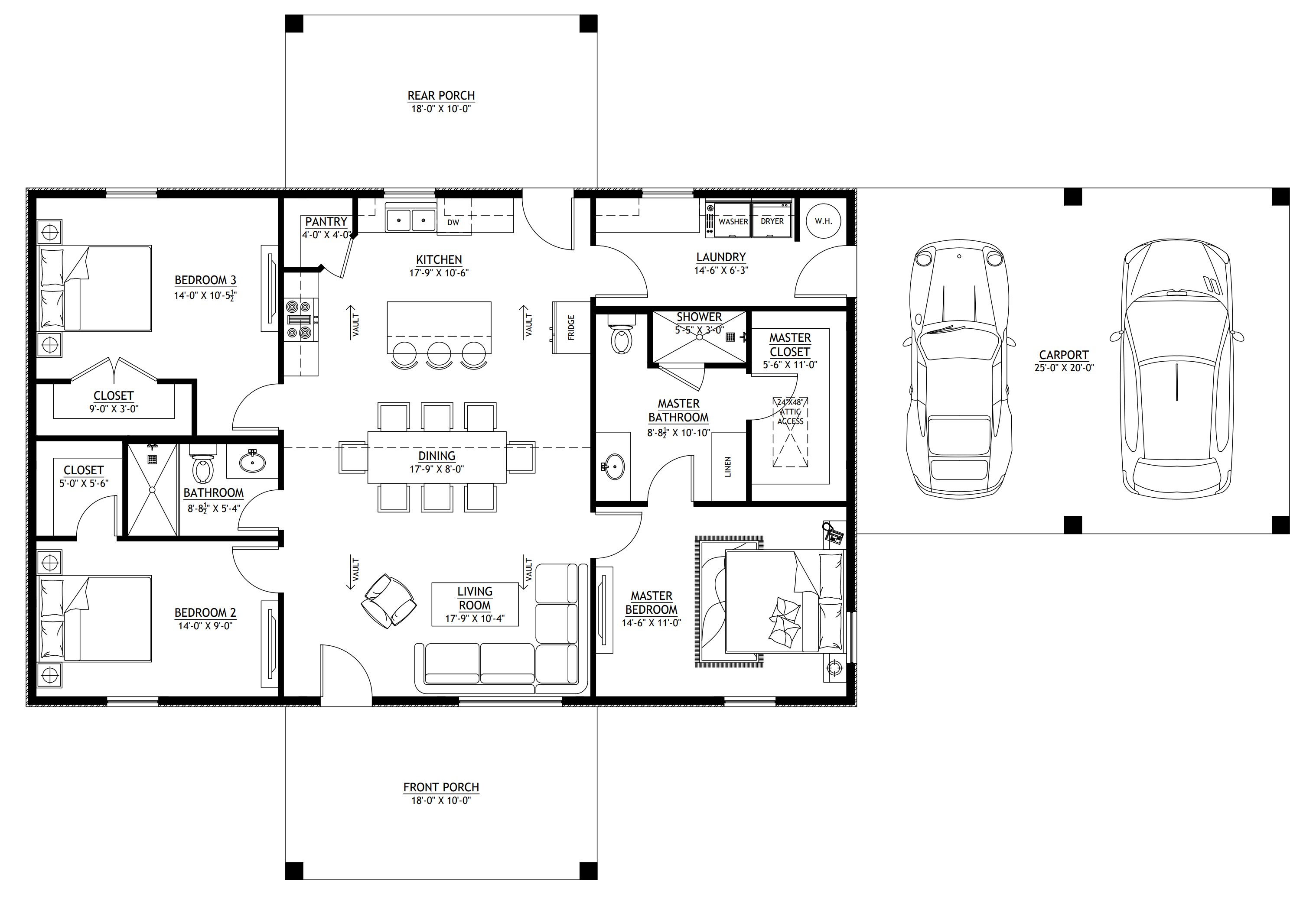 LP-3205-B Bigham Barndominium House Plan - Barndominium Life